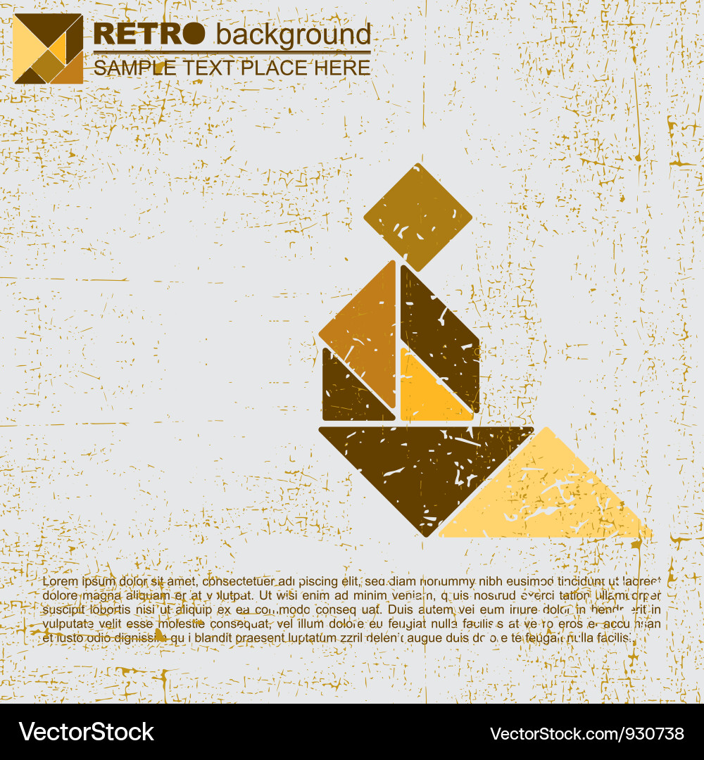 Tangram human Royalty Free Vector Image - VectorStock