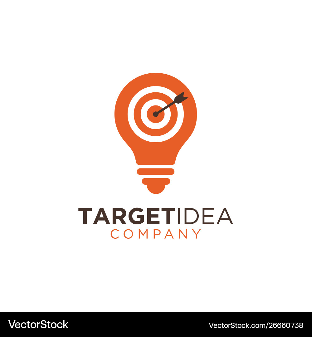 Target idea logo design template Royalty Free Vector Image