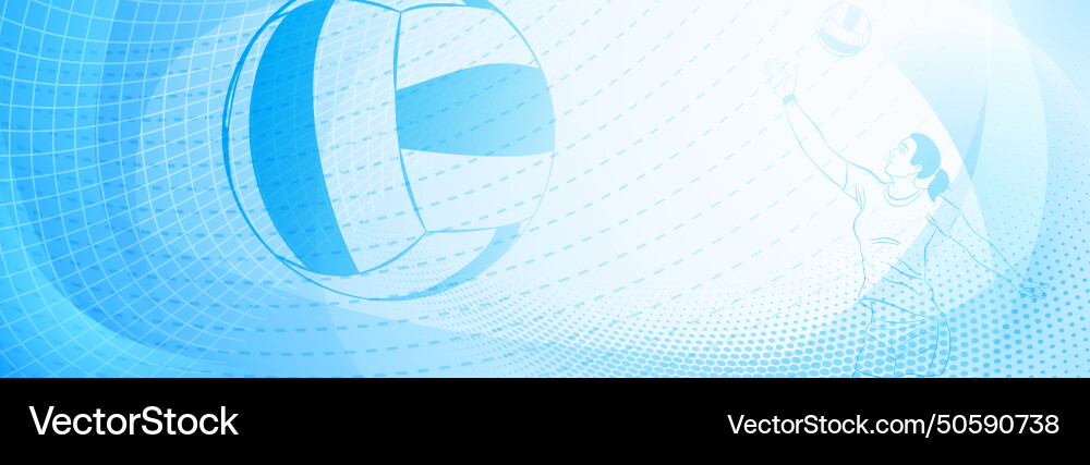 Volleyball themed background Royalty Free Vector Image