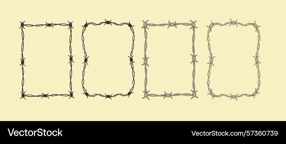 Barbed wire border Royalty Free Vector Image - VectorStock
