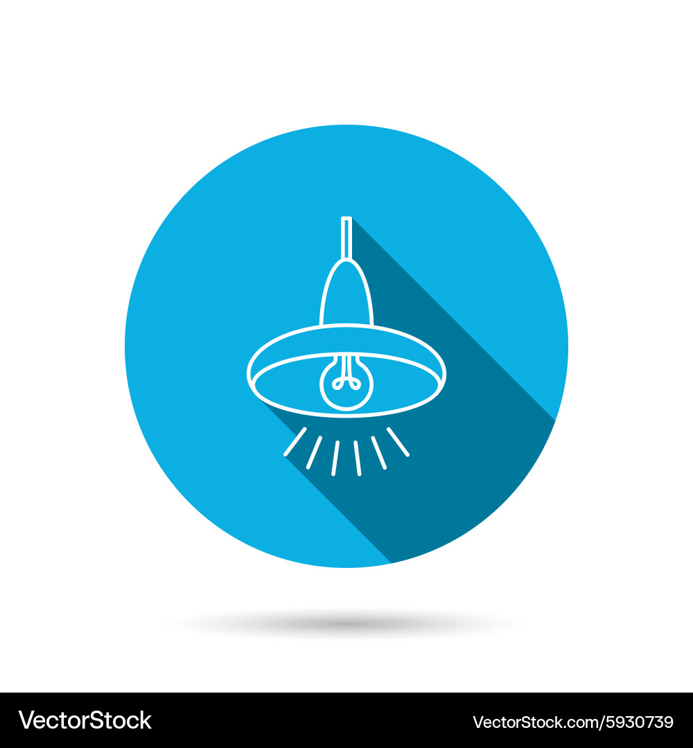 Ceiling lamp icon light illumination sign Vector Image