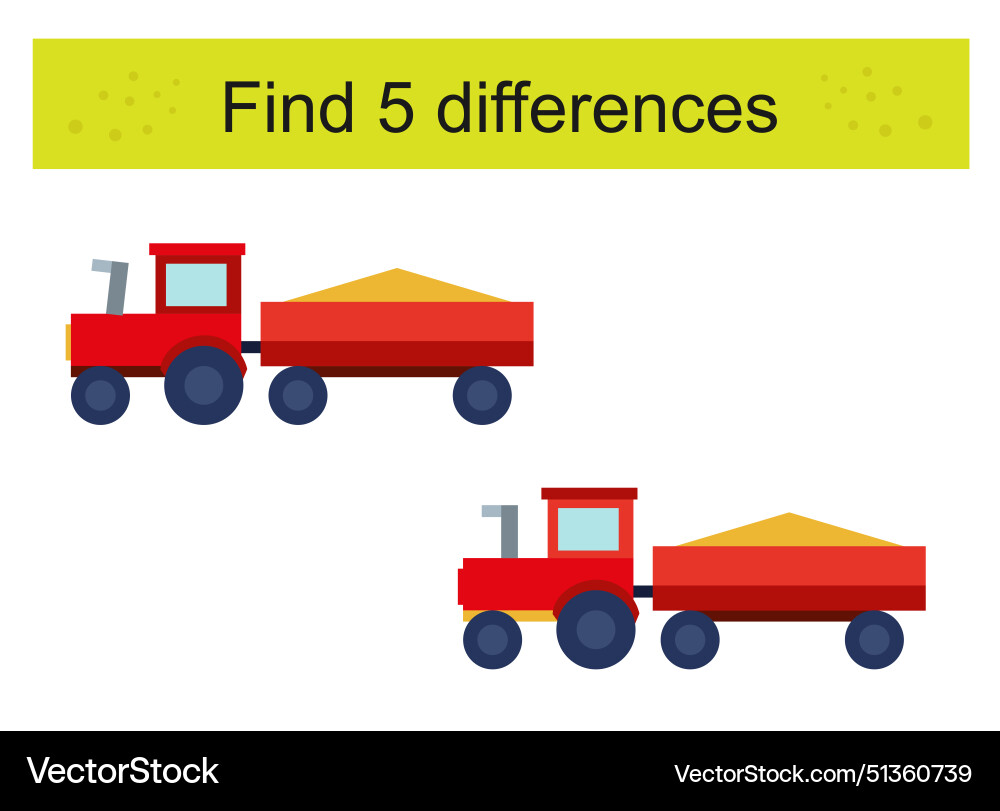 Find 5 differences logic puzzle game for kids Vector Image Find 5 differences logic puzzle game for kids Vector Image