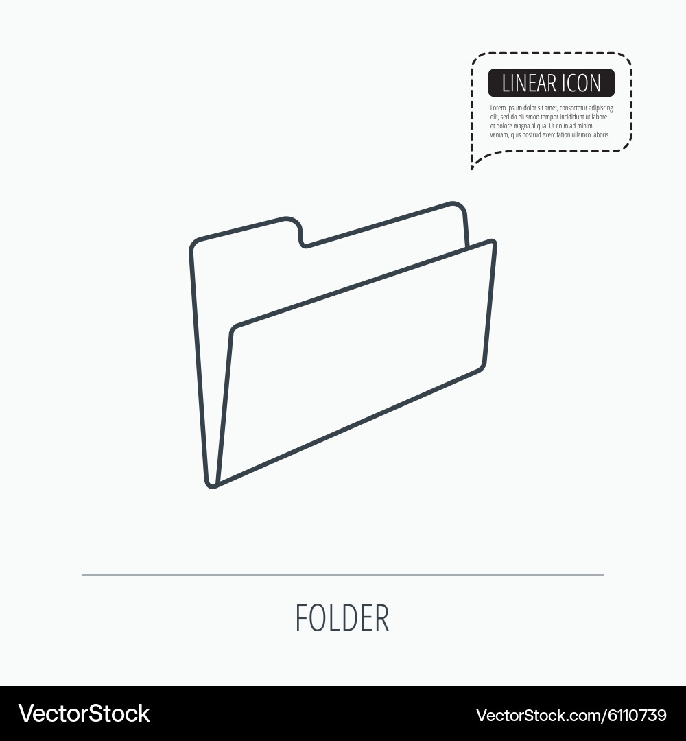 Folder icon accounting audit sign Royalty Free Vector Image