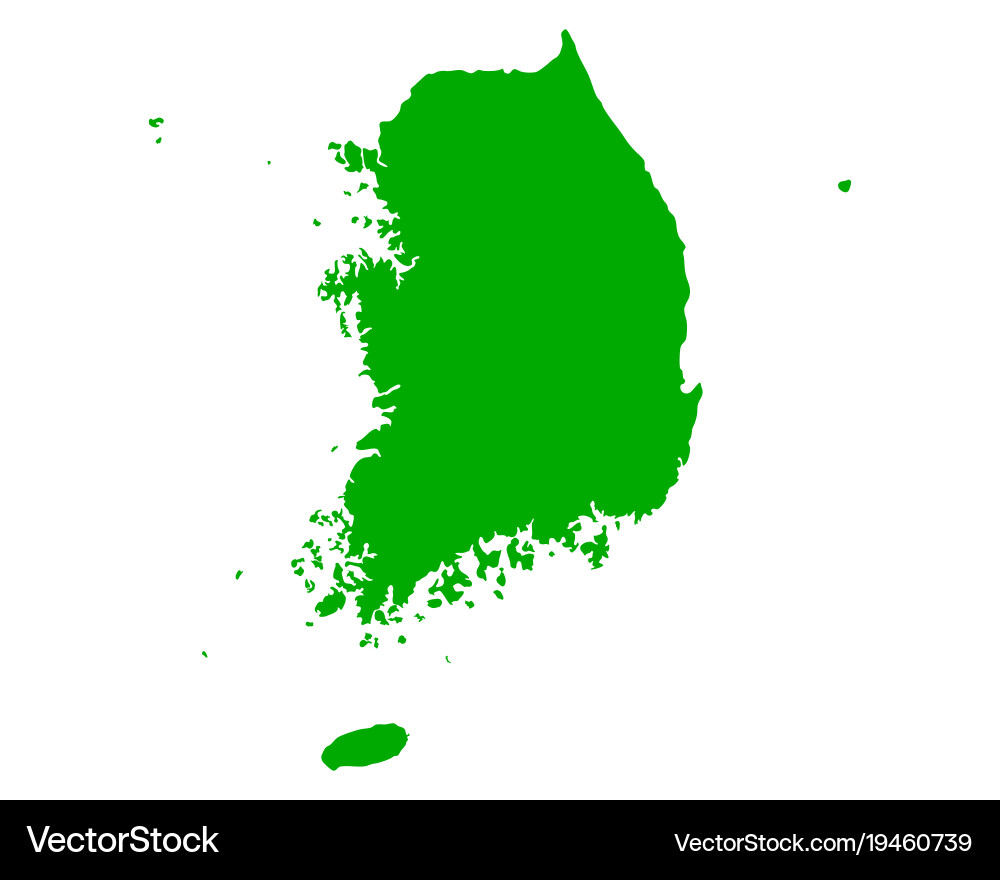 Map of south korea Royalty Free Vector Image - VectorStock