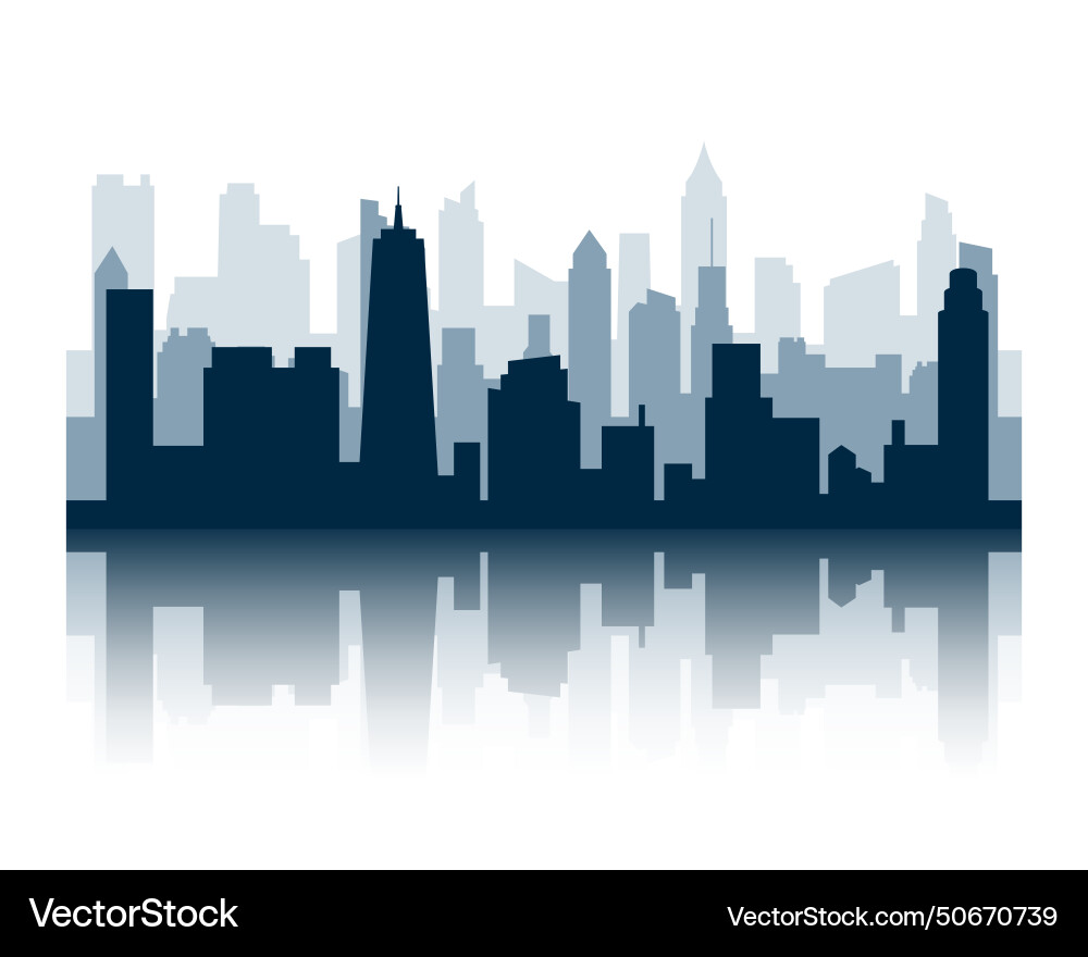 Modern skyline building background design Vector Image