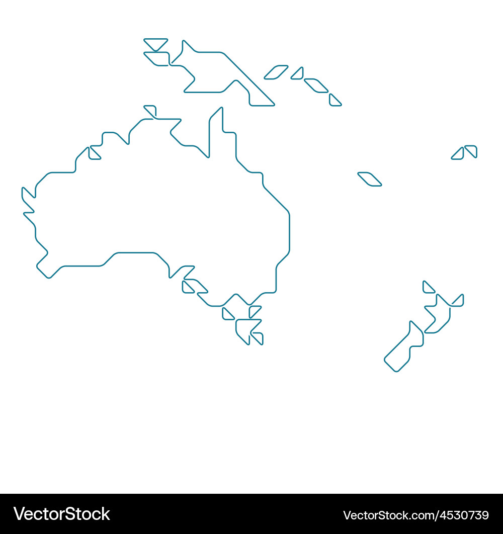 Oceania Map Outline