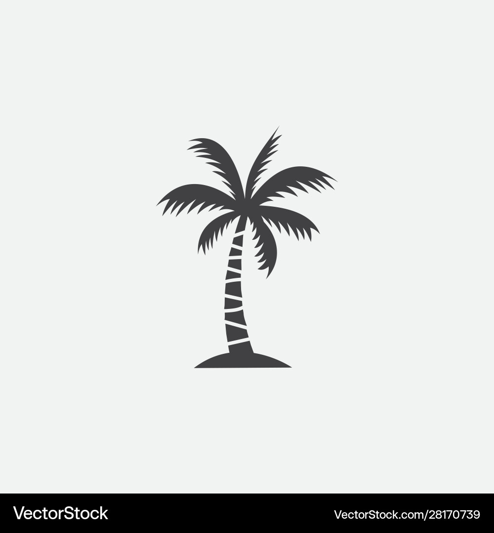 Palm tree icon coconut symbol Royalty Free Vector Image