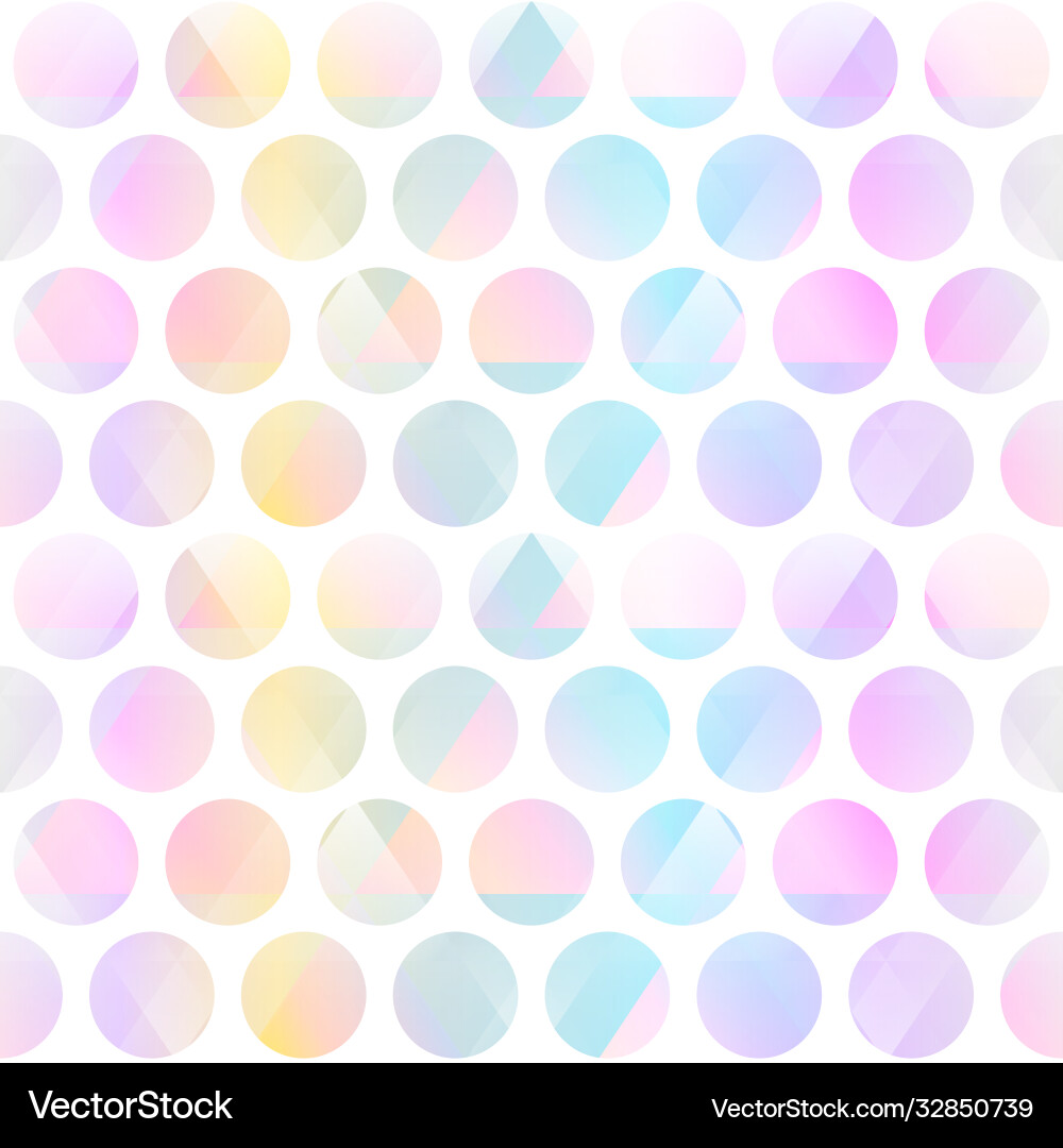 Pastel color circle seamless pattern Royalty Free Vector