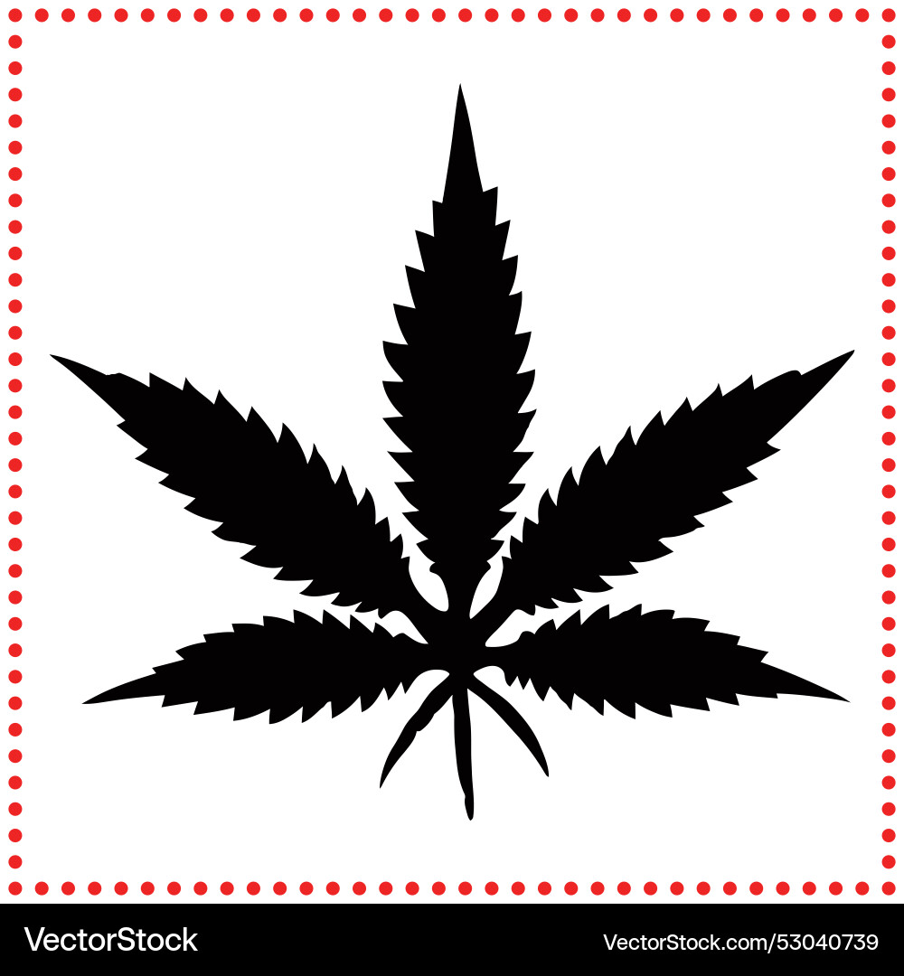 Premium marijuana leaf silhouette for high end Vector Image