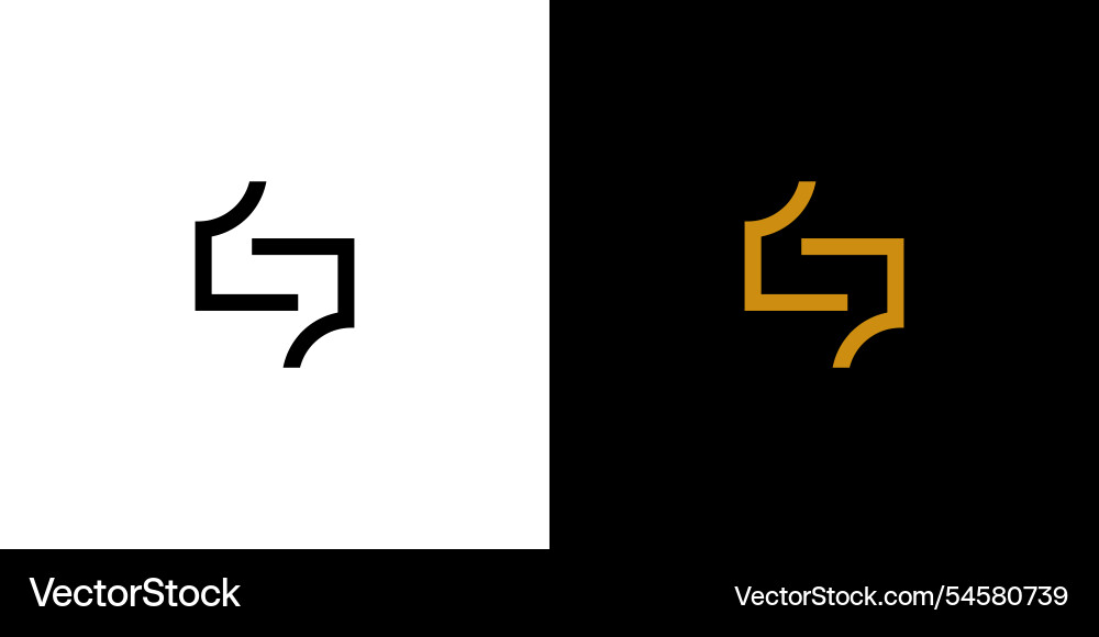 Unique and modern initial s logo design 2 Vector Image