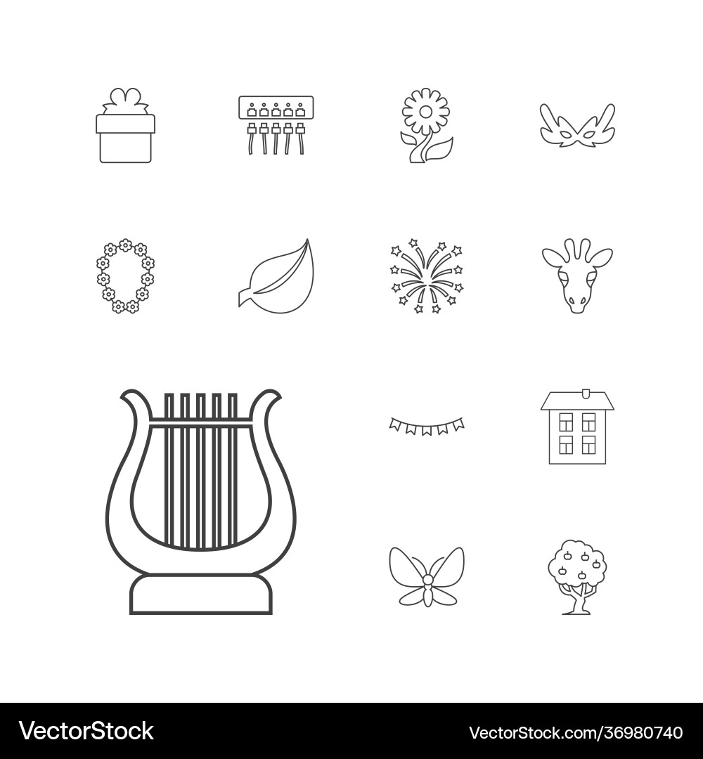 13 decorative icons Royalty Free Vector Image - VectorStock