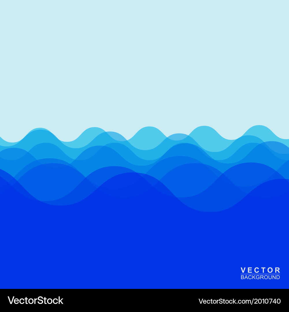 Blue Water Wave Pattern Royalty Free Vector Image