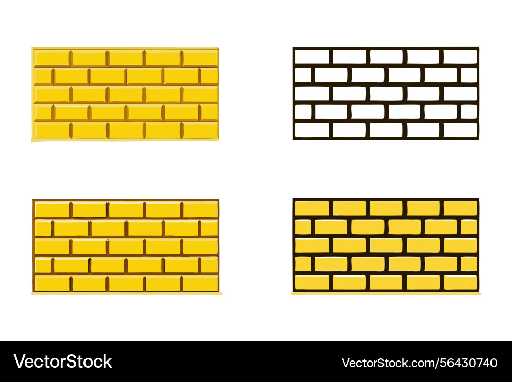 Brick Wanddesign mit verschiedenen Layouts Vektorbild