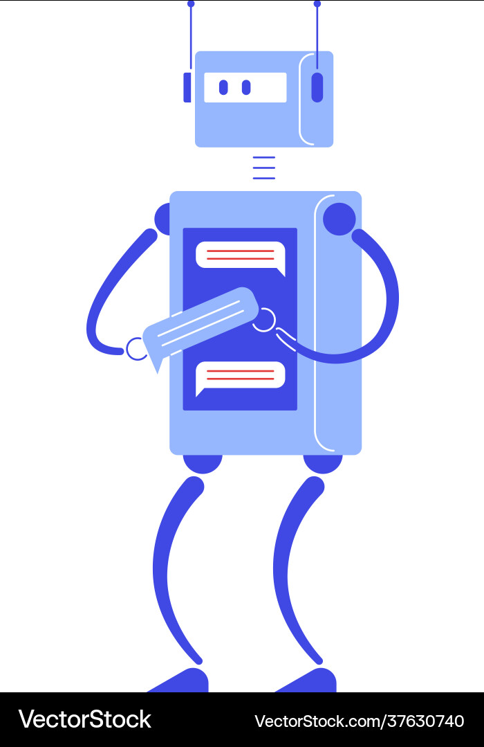 Chatbot flat icon Royalty Free Vector Image - VectorStock