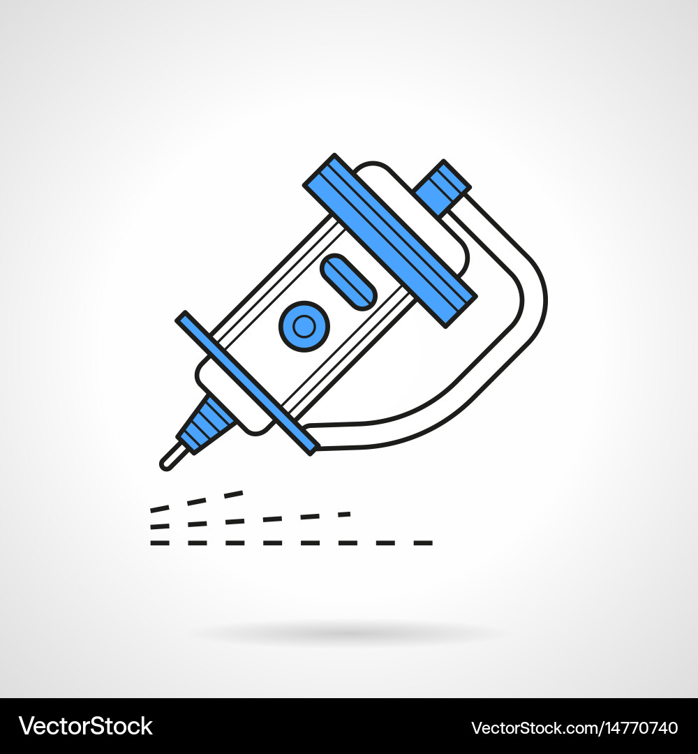 Co2 laser flat outline icon Royalty Free Vector Image