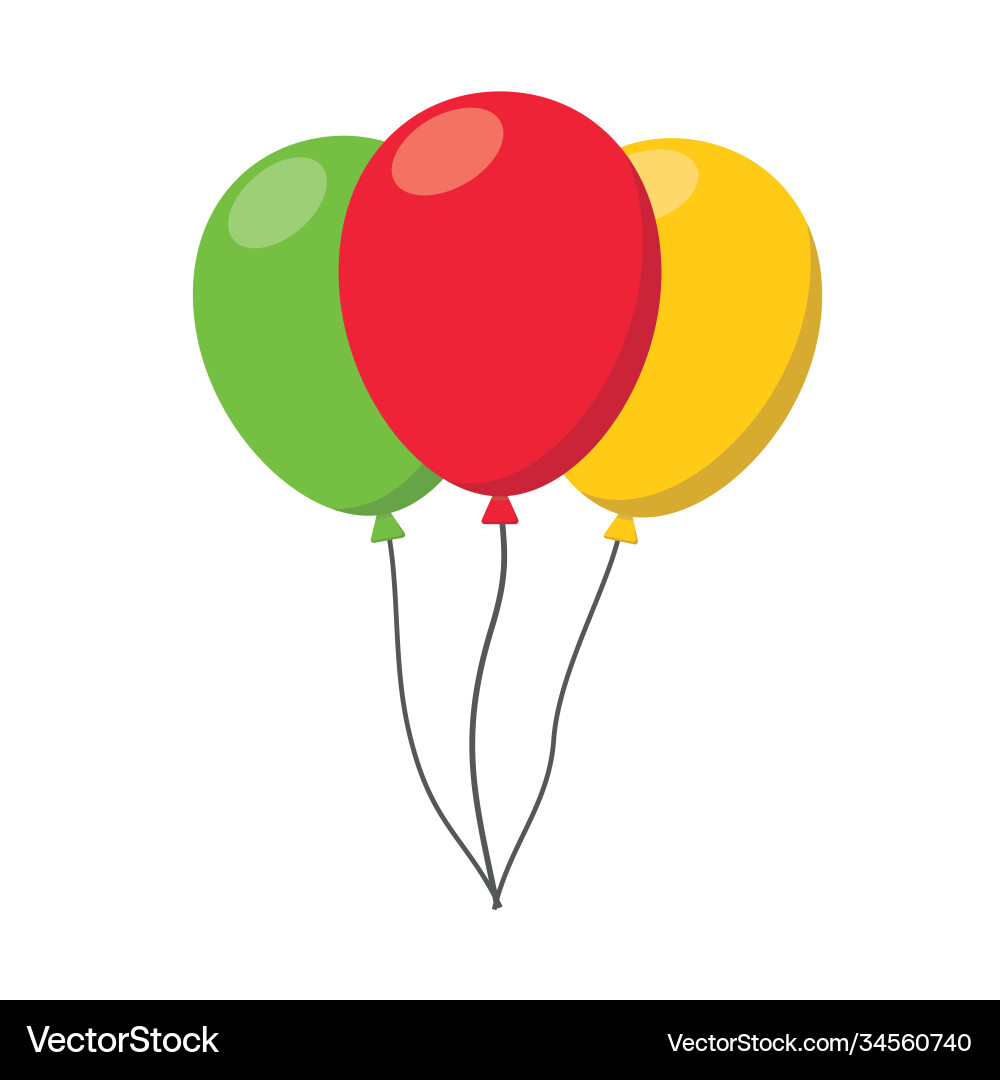 Colorful balloons carnival helium string Vector Image