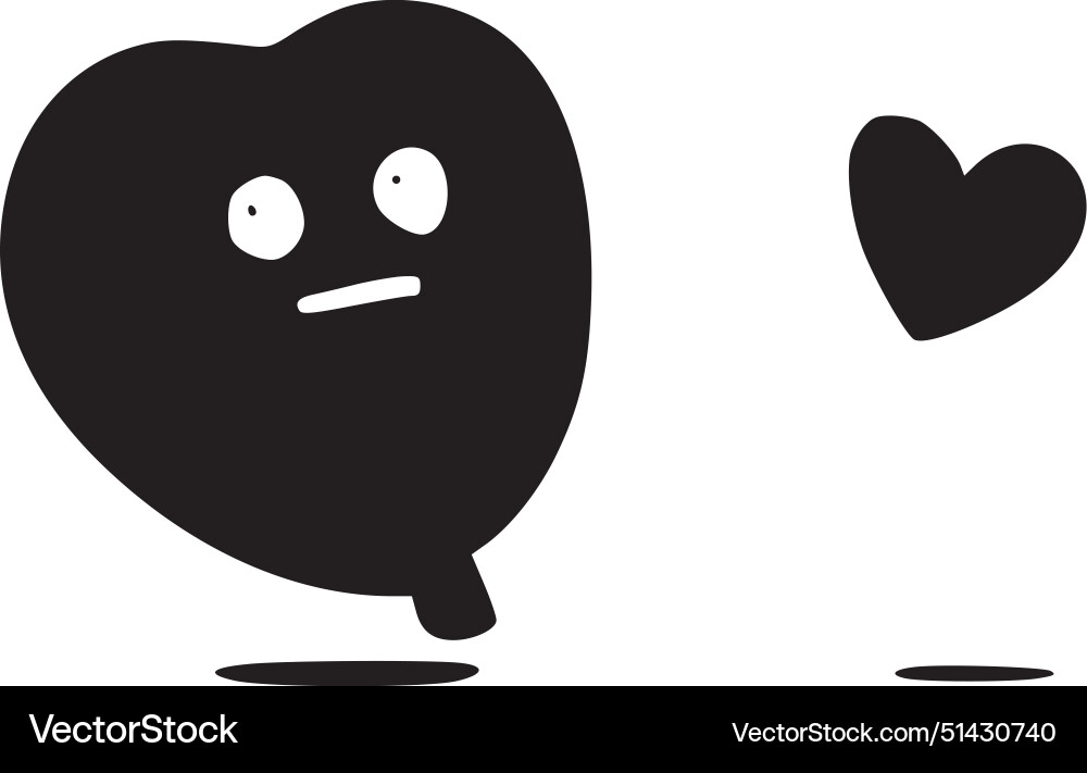 Conversation hearts - black and white isolated Vector Image