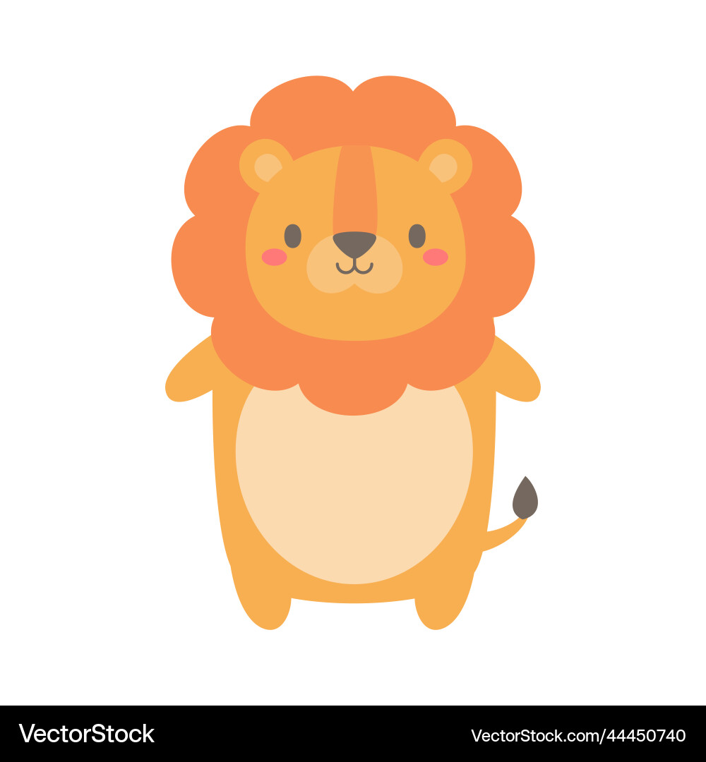 Cute wild animal cartoon text frame Royalty Free Vector