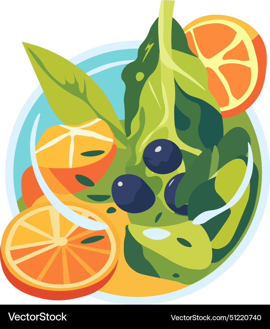Elegant citrus salad Royalty Free Vector Image
