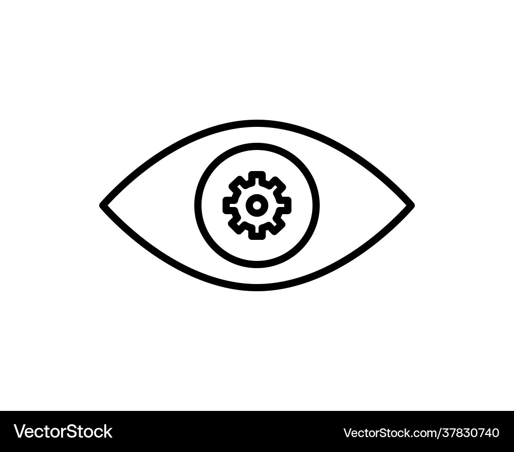 Eye repair - fix setting symbol theme art Vector Image