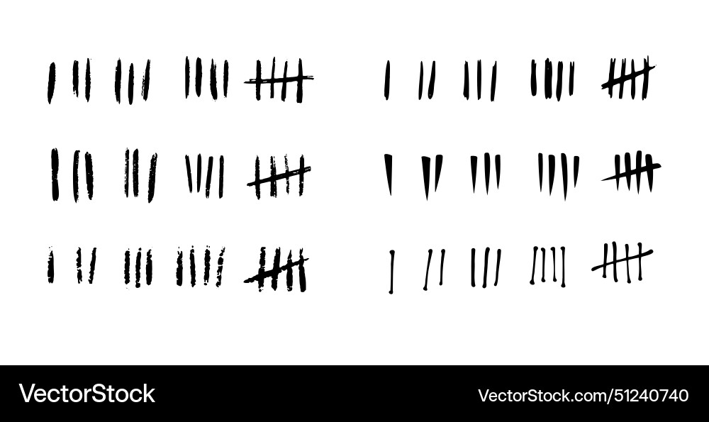 Hand drawn prison wall doodle sticks lines counter