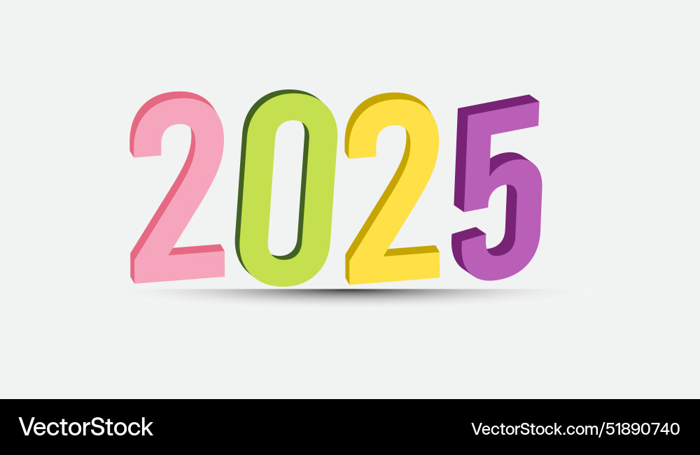 Happy new year 2025 Royalty Free Vector Image - VectorStock