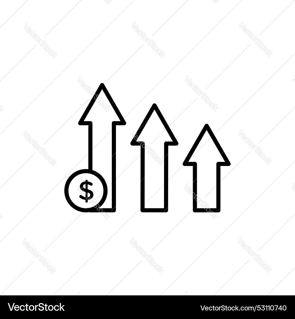 High revenue icon Royalty Free Vector Image - VectorStock