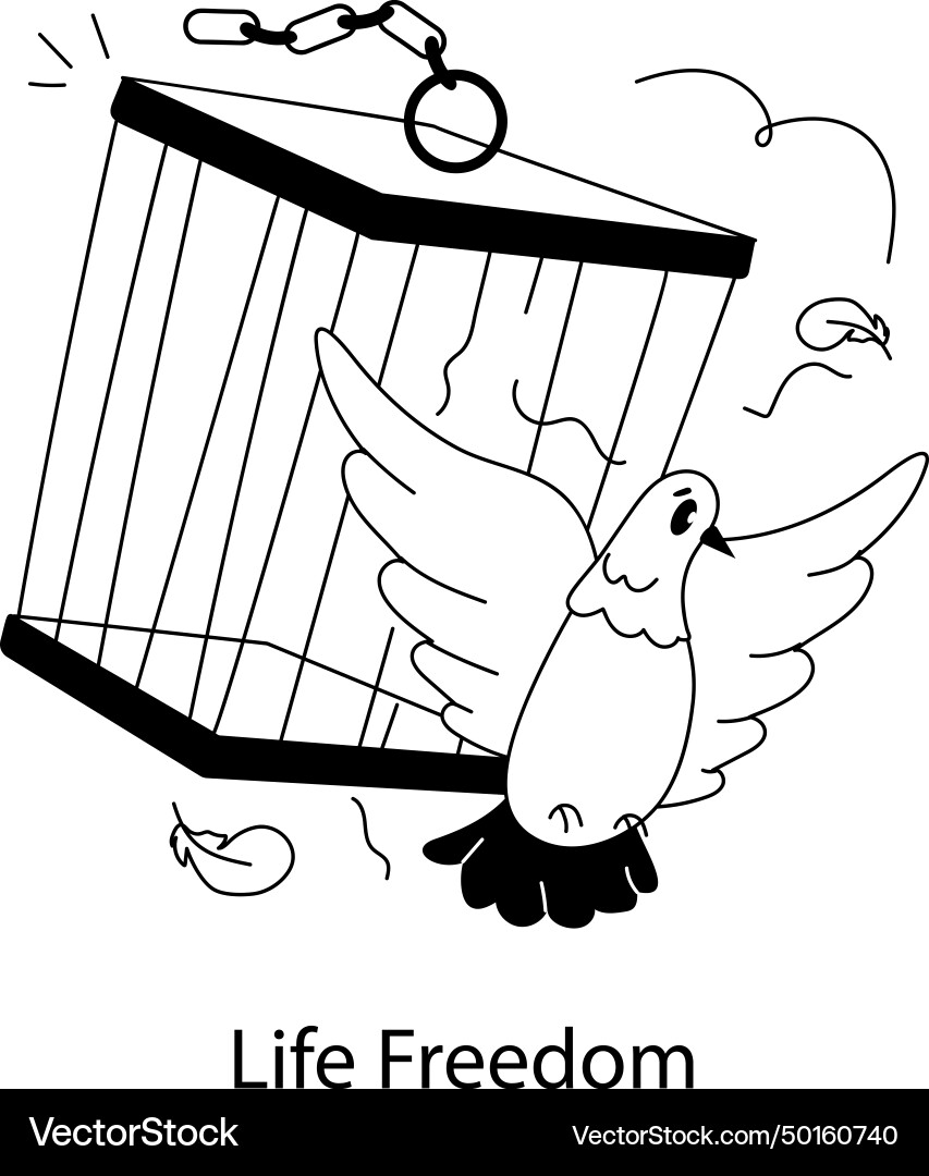 Life freedom Royalty Free Vector Image - VectorStock