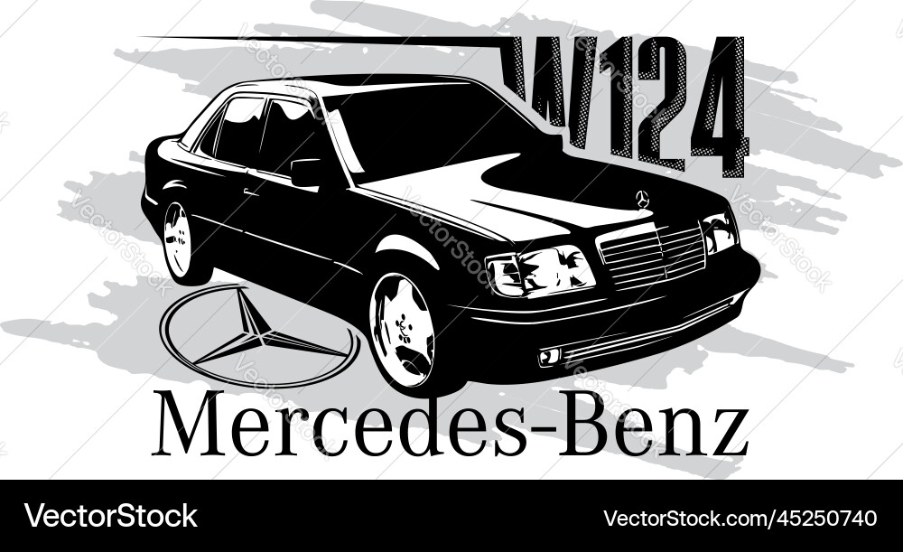 Mercedes-benz w124 Royalty Free Vector Image - VectorStock