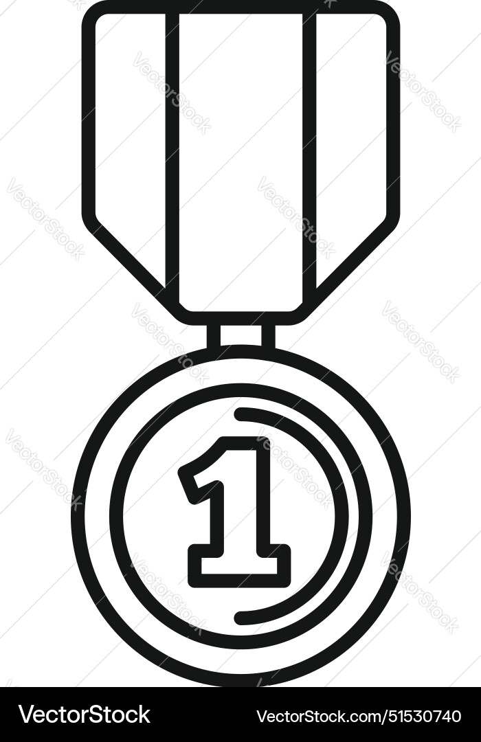 Number one medal award for winning competition Vector Image