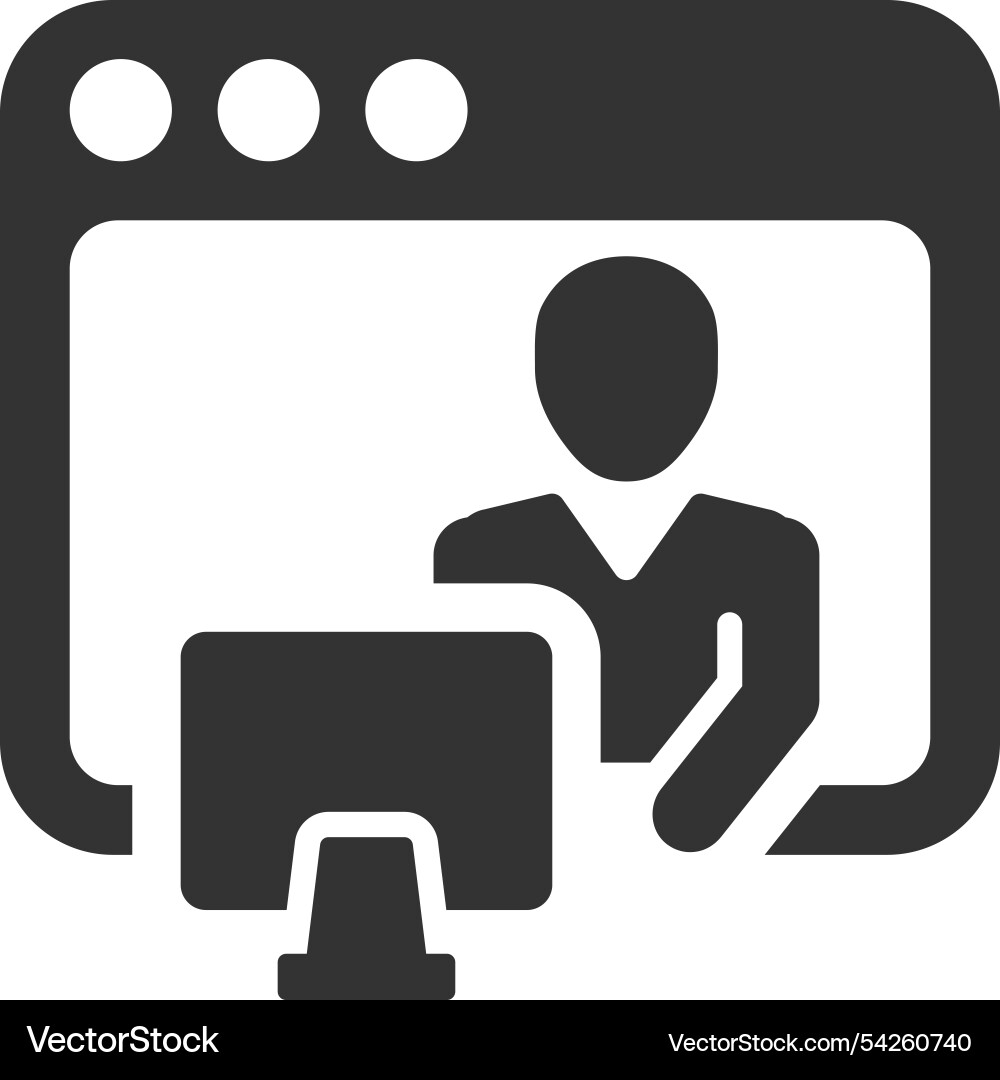 Remote Work Icon Royalty Free Vector Image - VectorStock