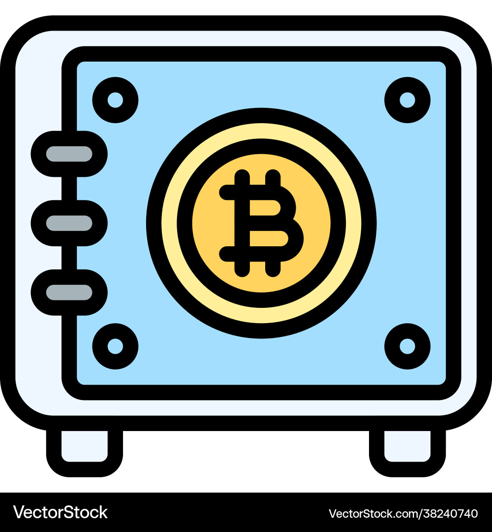 Safe icon cryptocurrency related Royalty Free Vector Image
