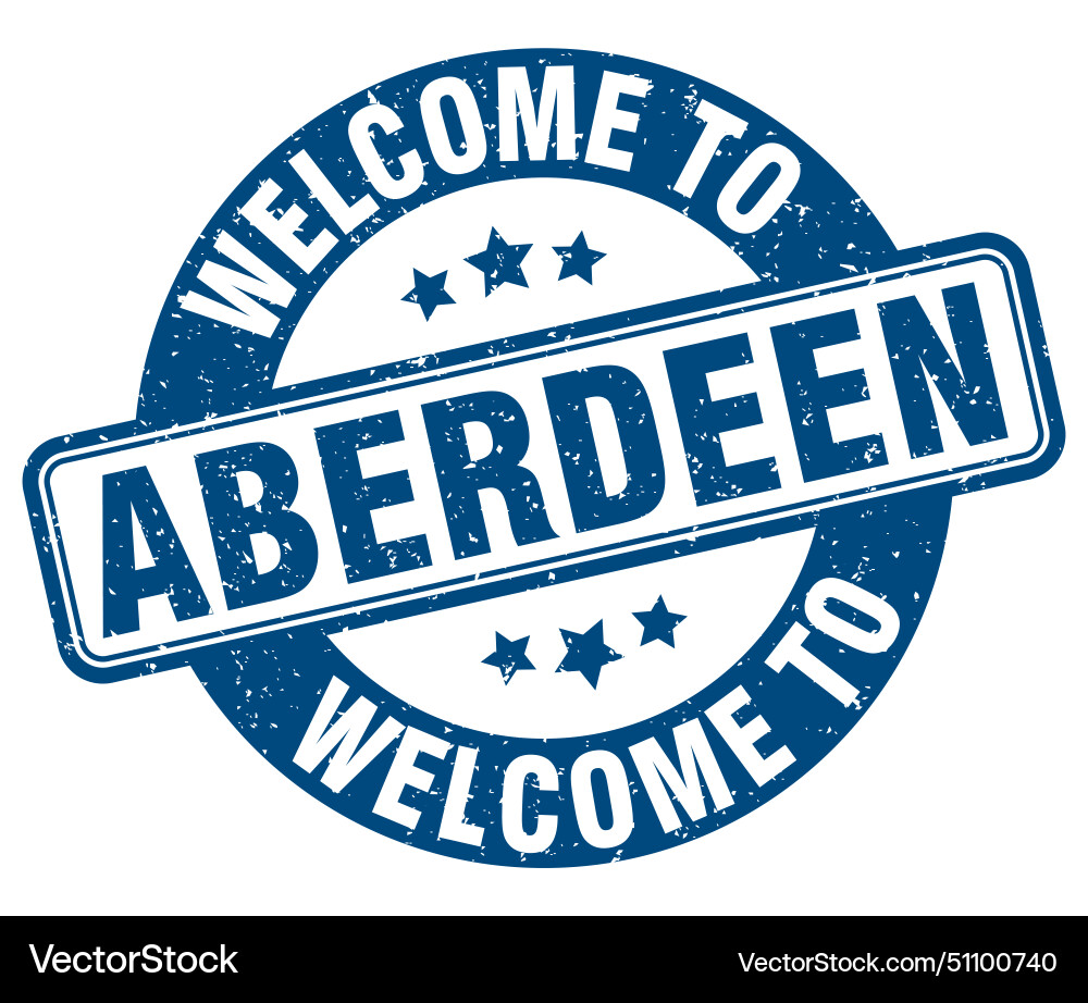 Welcome to aberdeen stamp round sign Royalty Free Vector