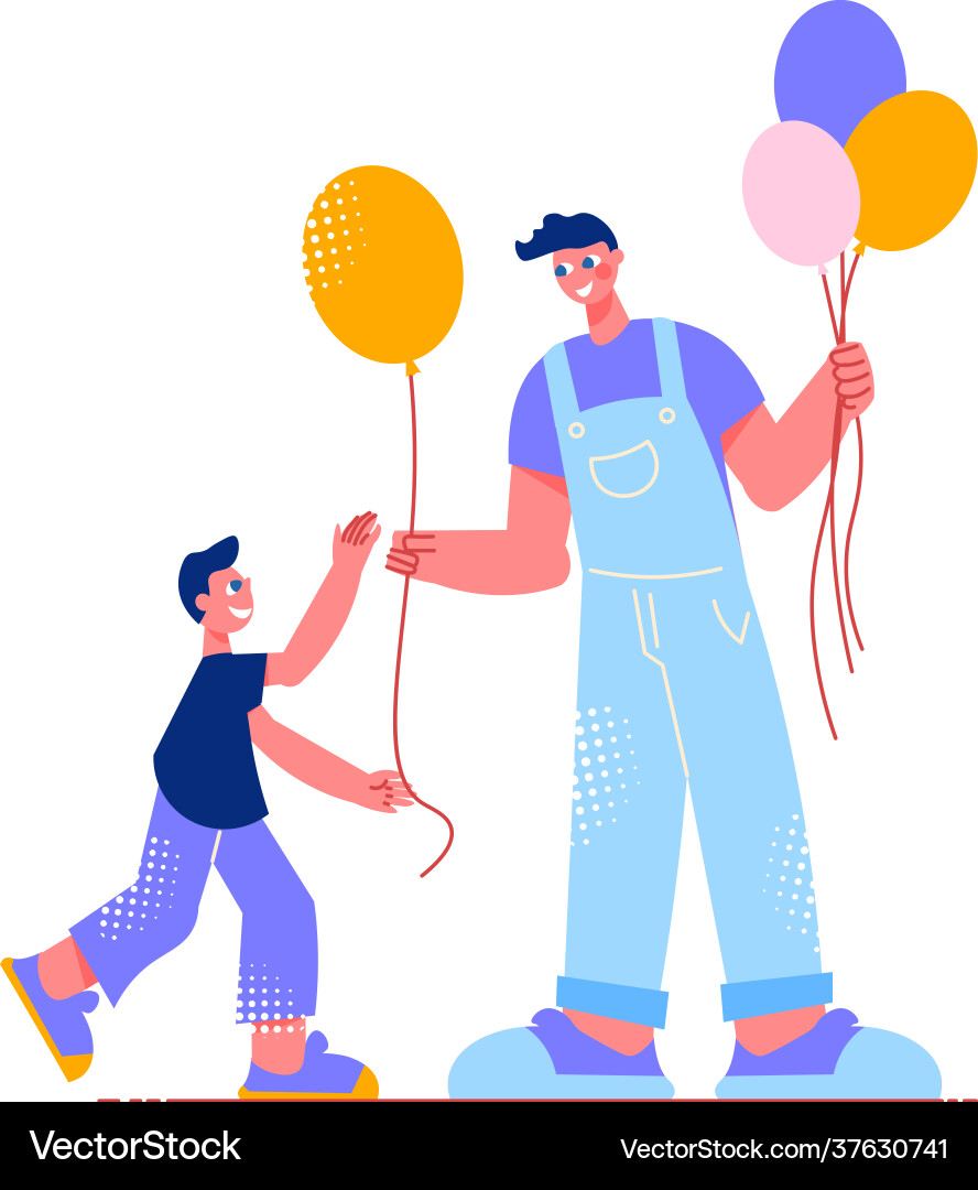 Boy with balloon Royalty Free Vector Image - VectorStock