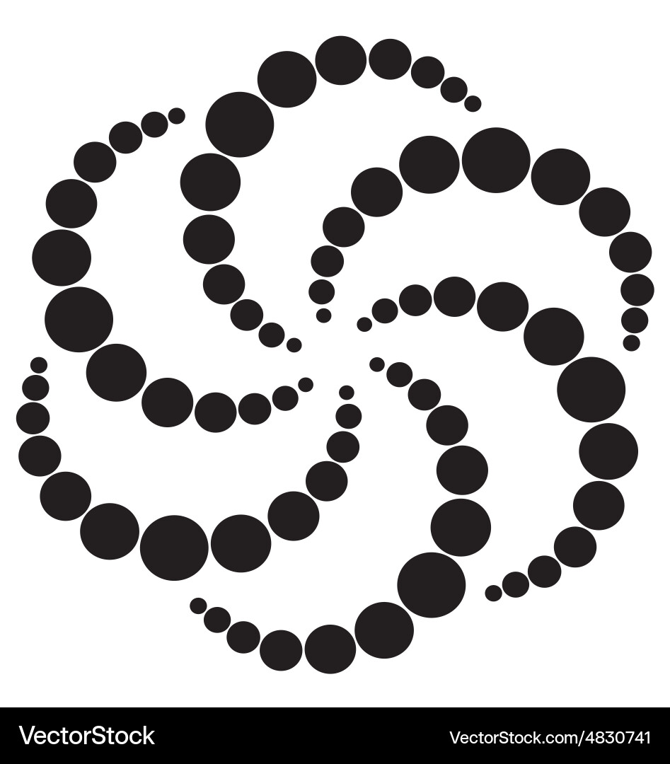 Circular spiral pattern Royalty Free Vector Image