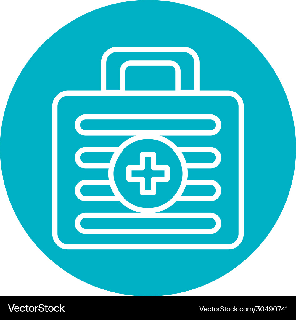 First aid kit icon block style Royalty Free Vector Image