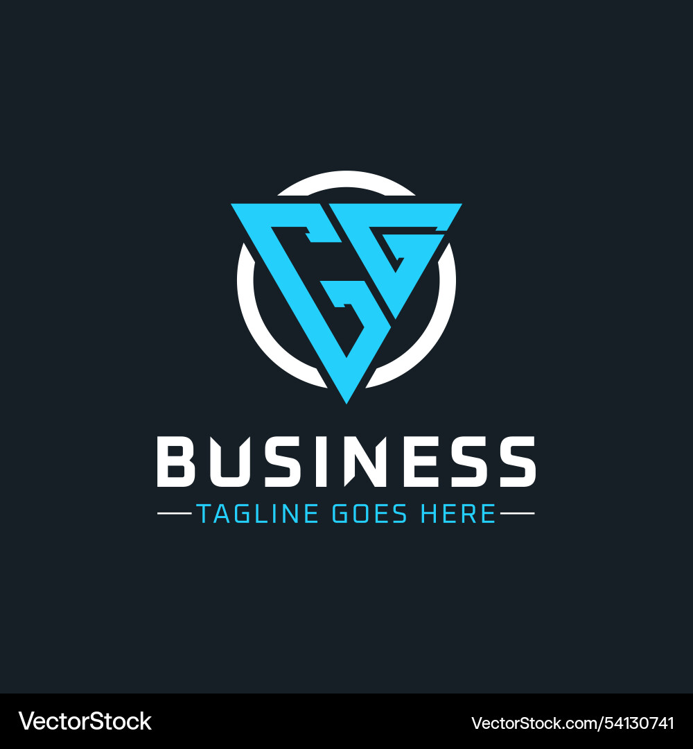 Gg monogram modern initials letter logo design Vector Image