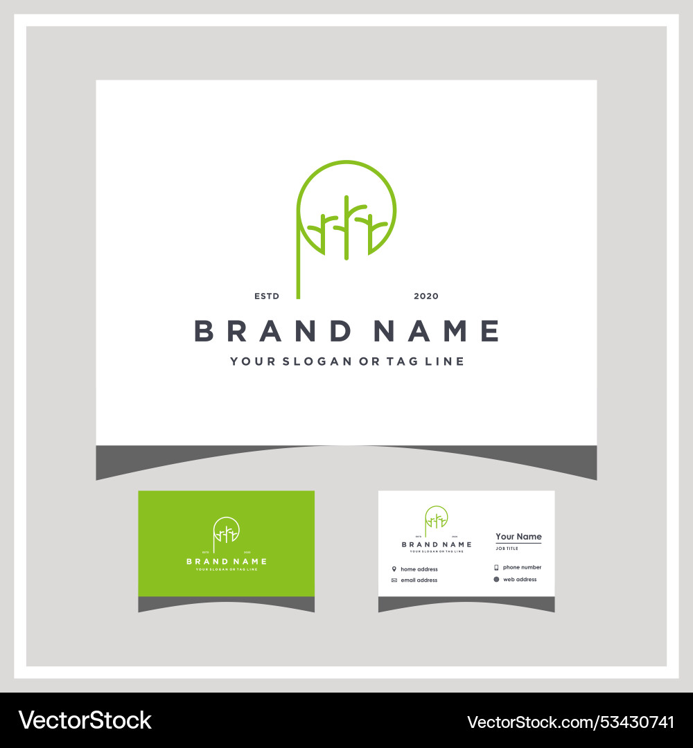 Letter p tree trunk logo design Royalty Free Vector Image