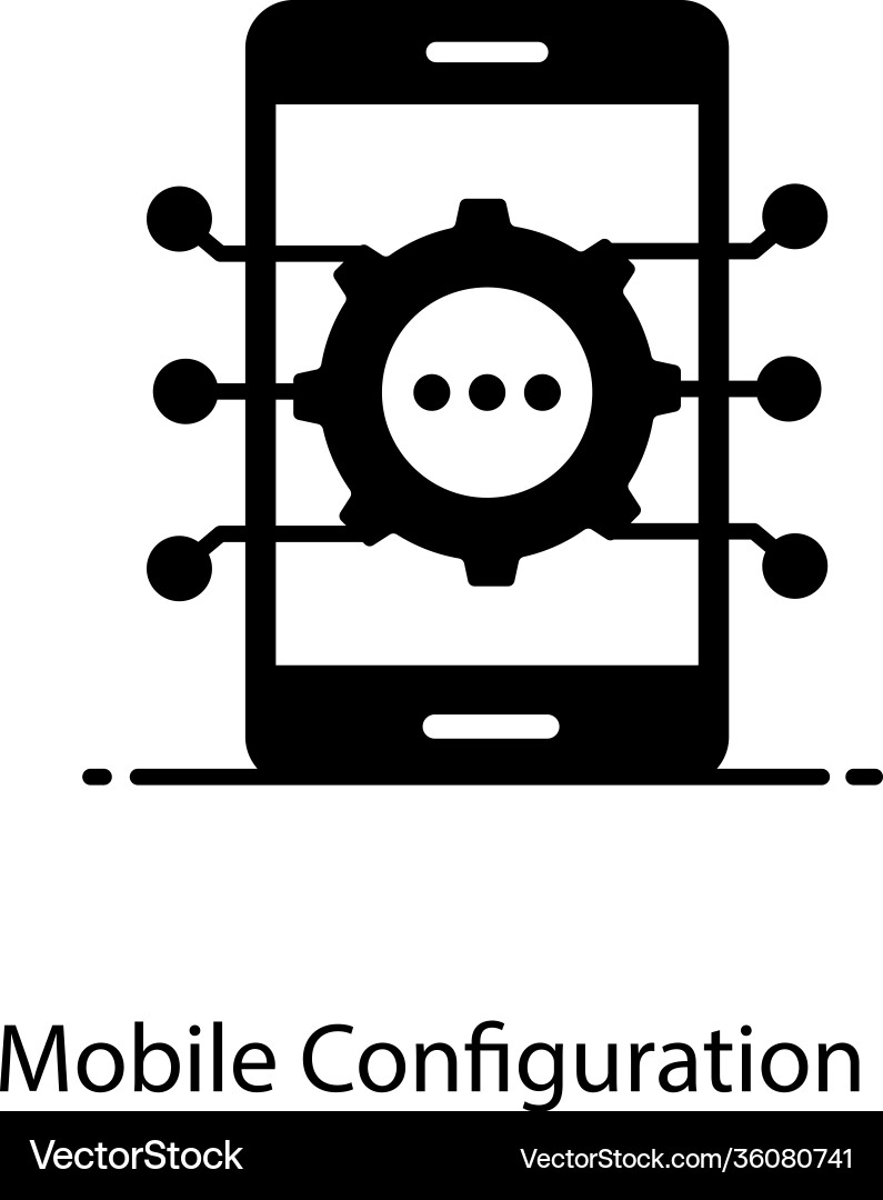 Mobile configuration Royalty Free Vector Image