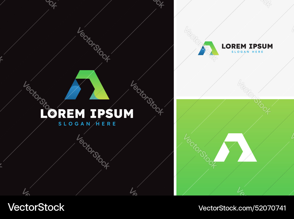 Modern of letter a tech logo design next Vector Image