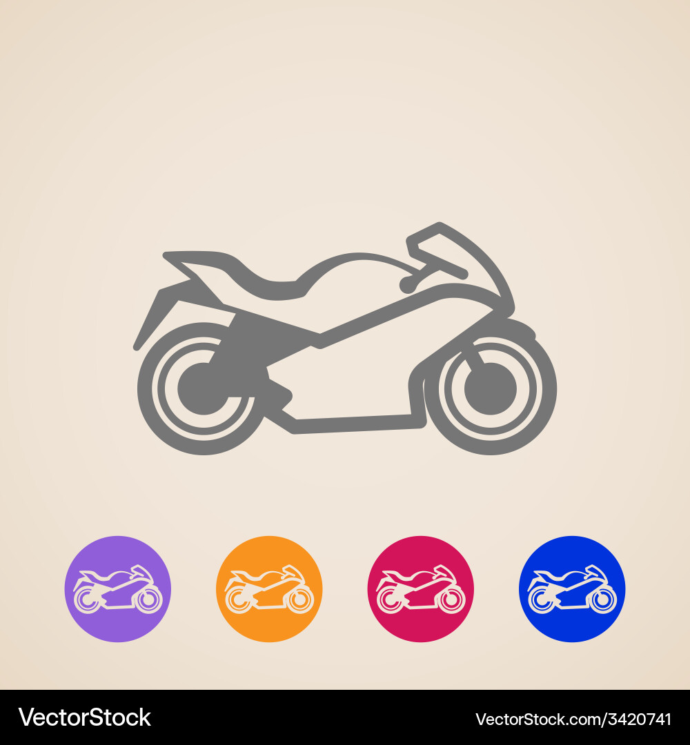 Motorcycle icons Royalty Free Vector Image - VectorStock