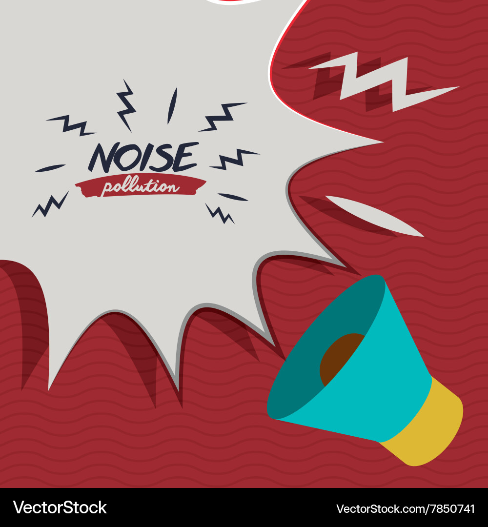 Noise pollution design Royalty Free Vector Image