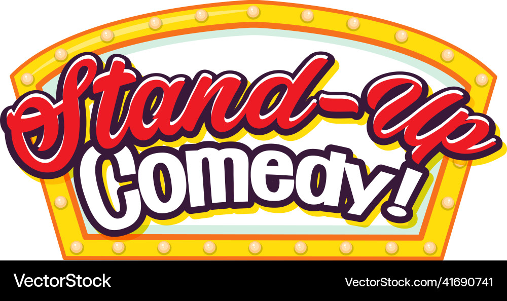 Stand up comedy banner design Royalty Free Vector Image