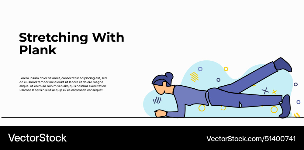 Stretching body modern flat Royalty Free Vector Image