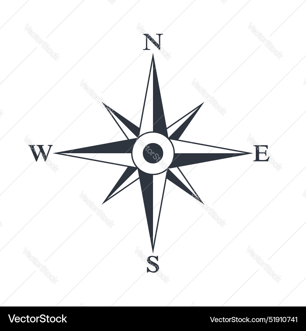 Wind rose symbol Royalty Free Vector Image - VectorStock