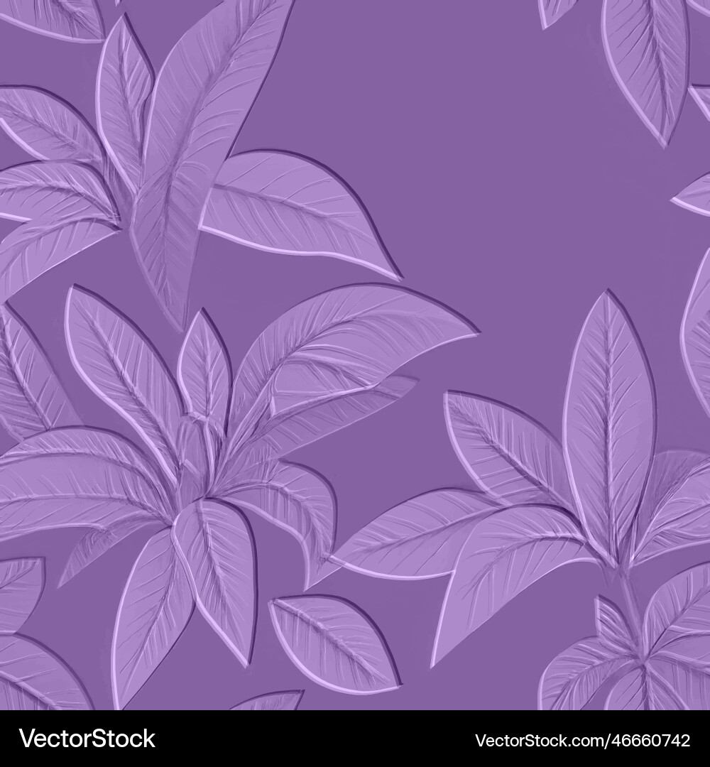3D Floral Embossed Pattern Royalty Free Vector Image