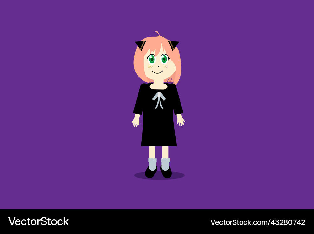 Anya forger anime character Royalty Free Vector Image
