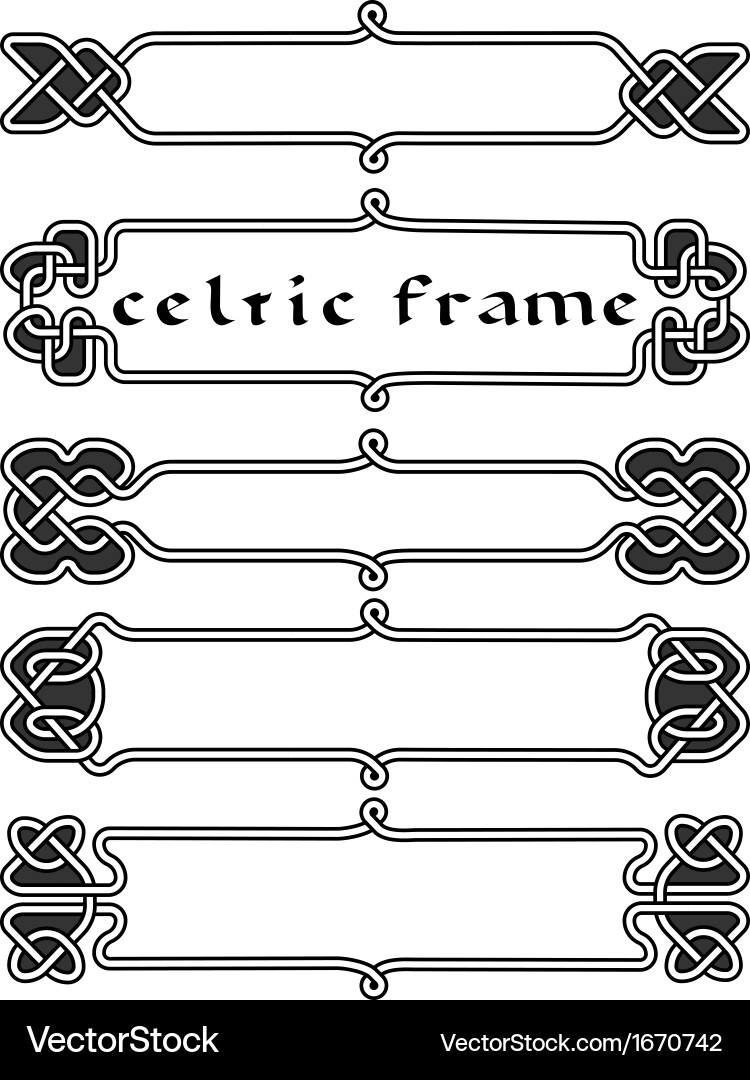 Celtic Frame Border Royalty Free Vector Image - VectorStock