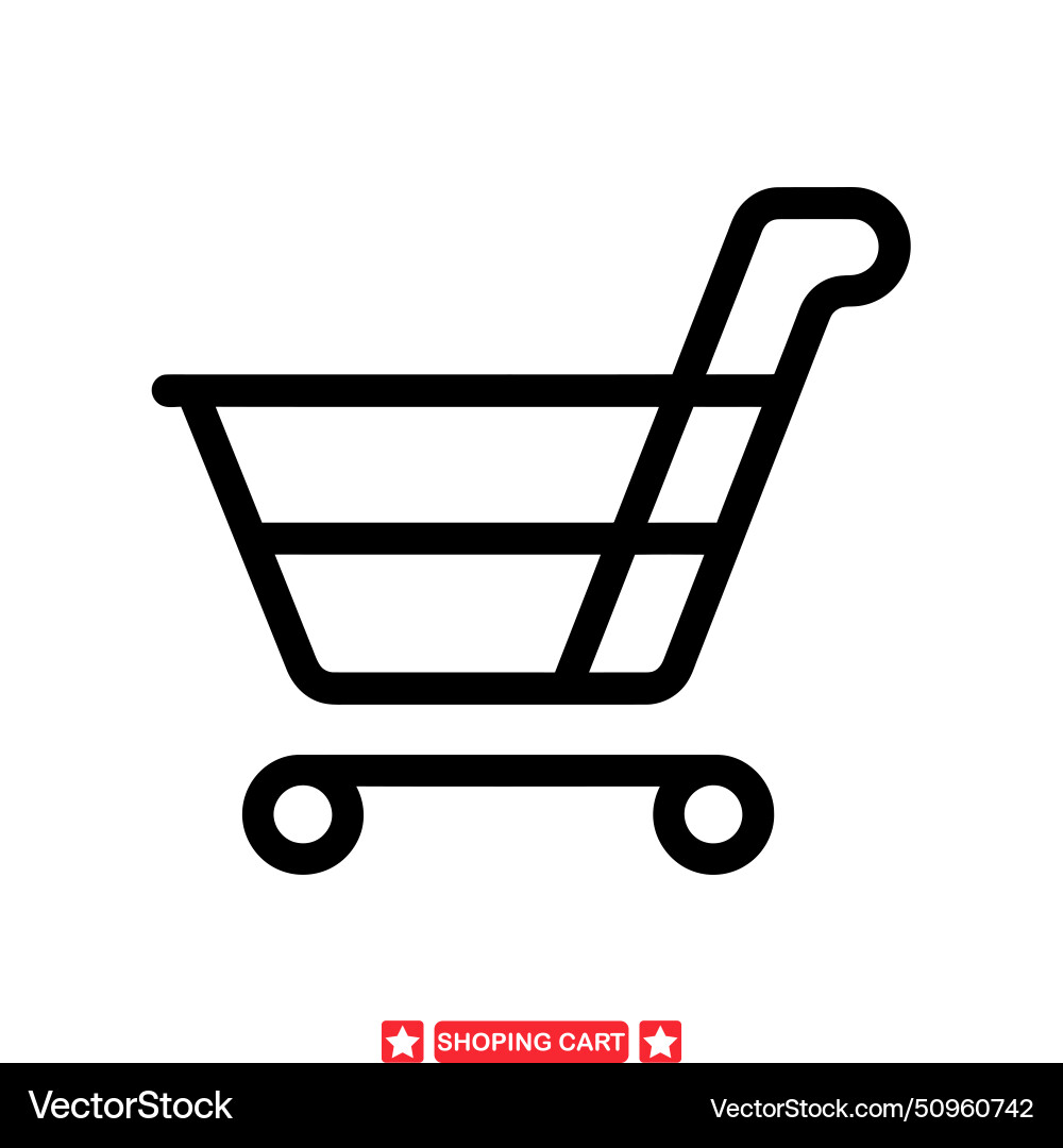 Classy shopping cart collection sleek Royalty Free Vector