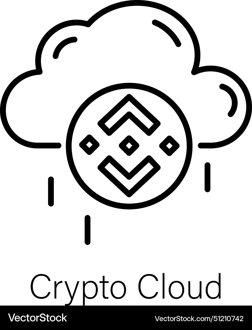 Crypto cloud Royalty Free Vector Image - VectorStock